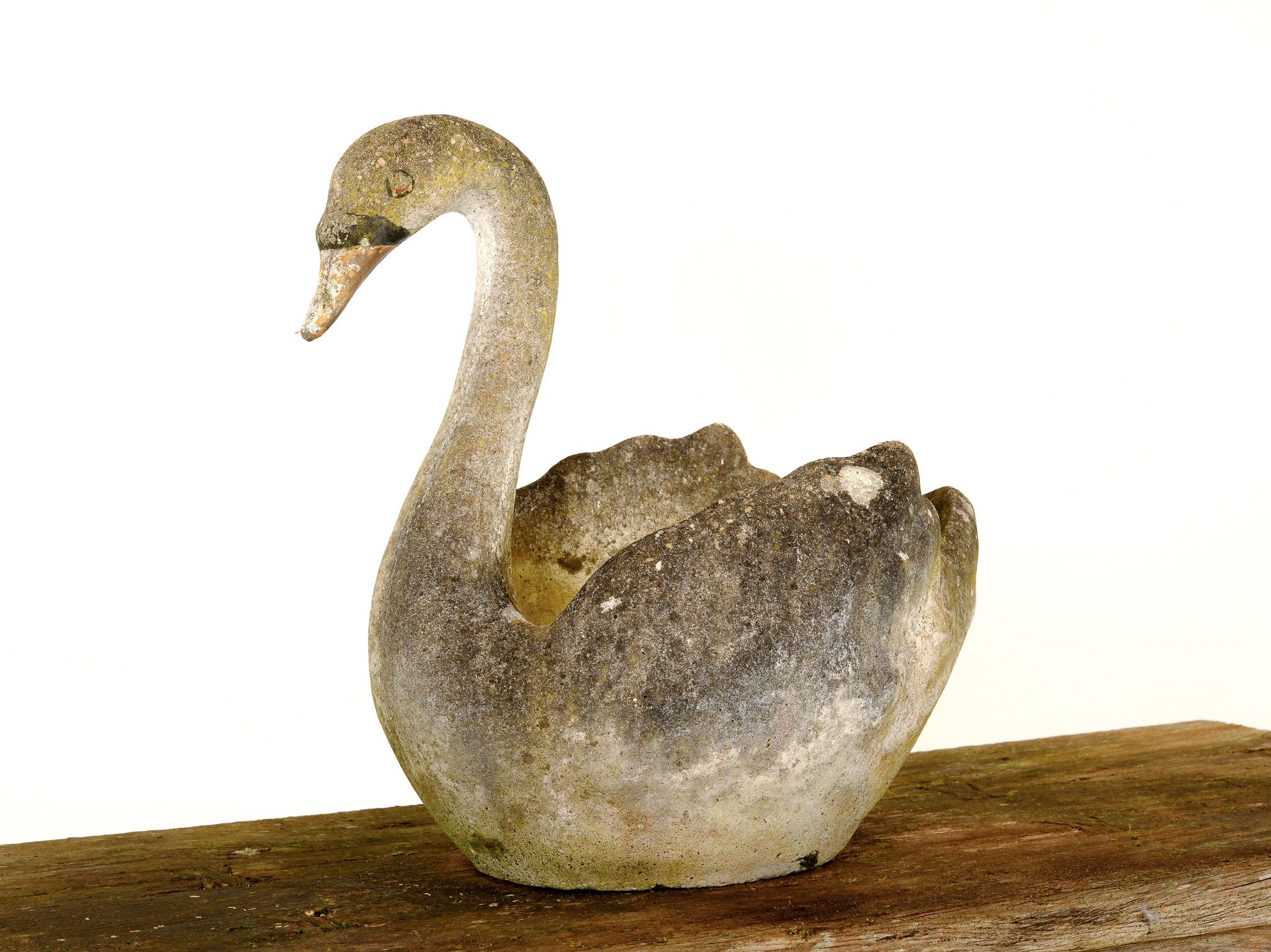 Composite stone swan planter | Louise Hall Decorative